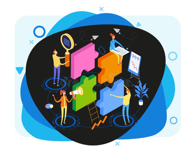 Teamwork Web Banner stock vector. Illustration of page - 227152176