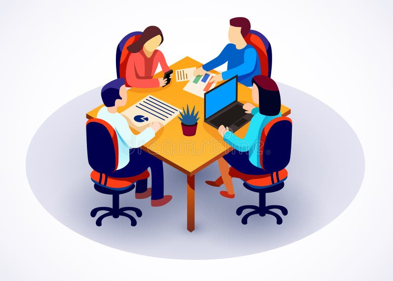 Teamwork Website Banner Template. Business Team Working with Data ...