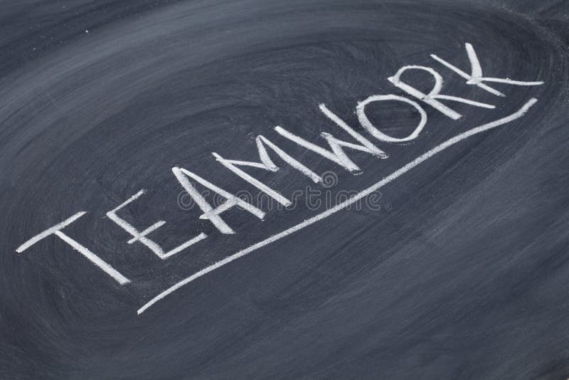 Teamwork Word on Blackboard Stock Image - Image of text, concept: 21530657