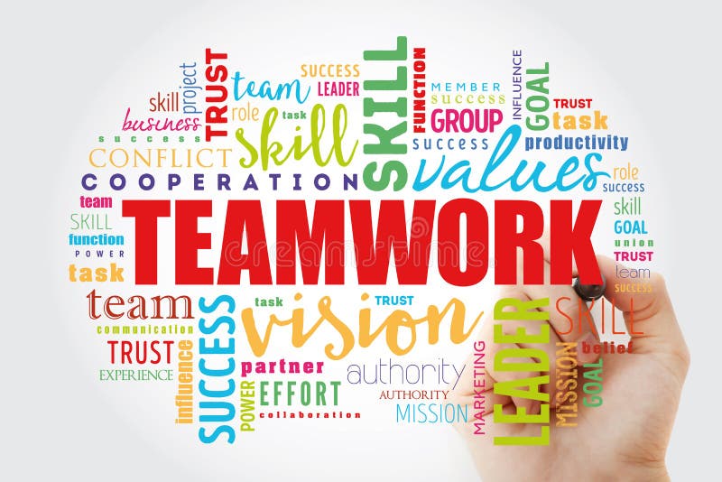 Teamwork Word Cloud Collage, Business Concept Stock Image - Image of ...