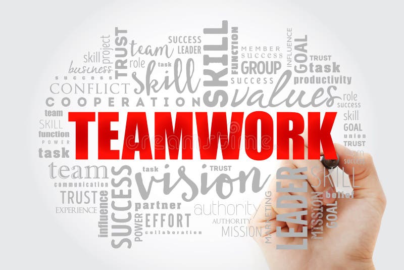 Teamwork Word Cloud Collage, Business Concept Stock Image - Image of ...