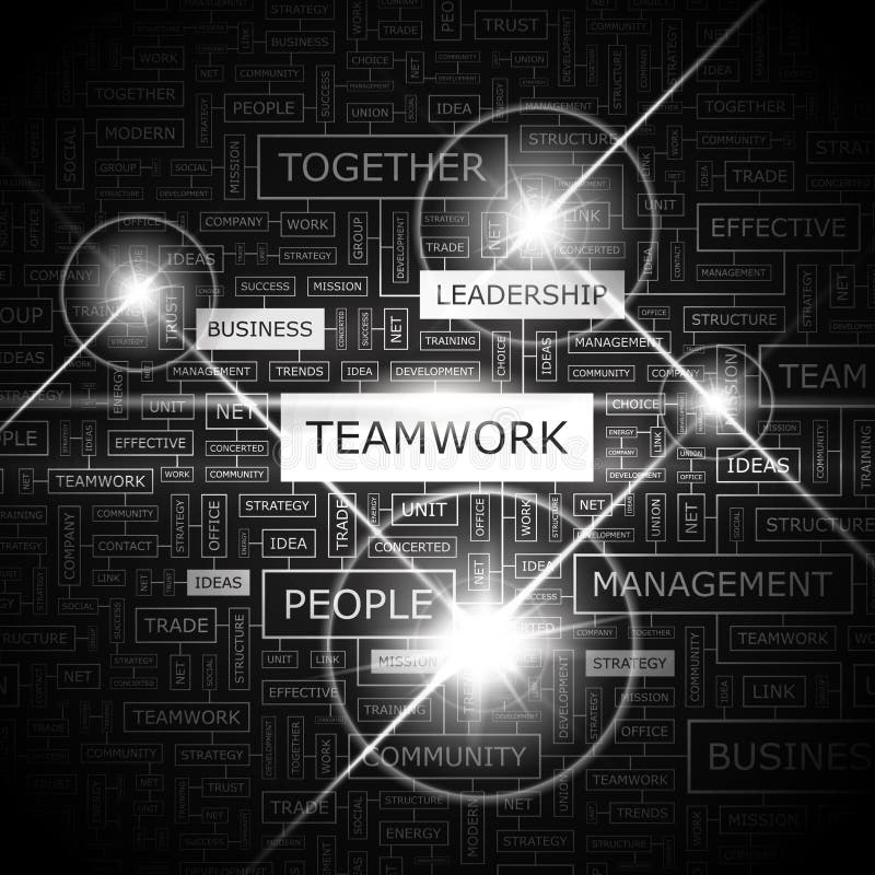 Teamwork and Leadership stock illustration. Illustration of concepts ...