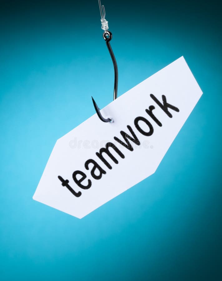 Teamwork word on hook stock image. Image of meeting, emphasis - 30580305
