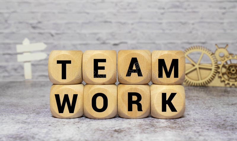 TEAMWORK Word Written on Wood Block, Concept Stock Image - Image of ...