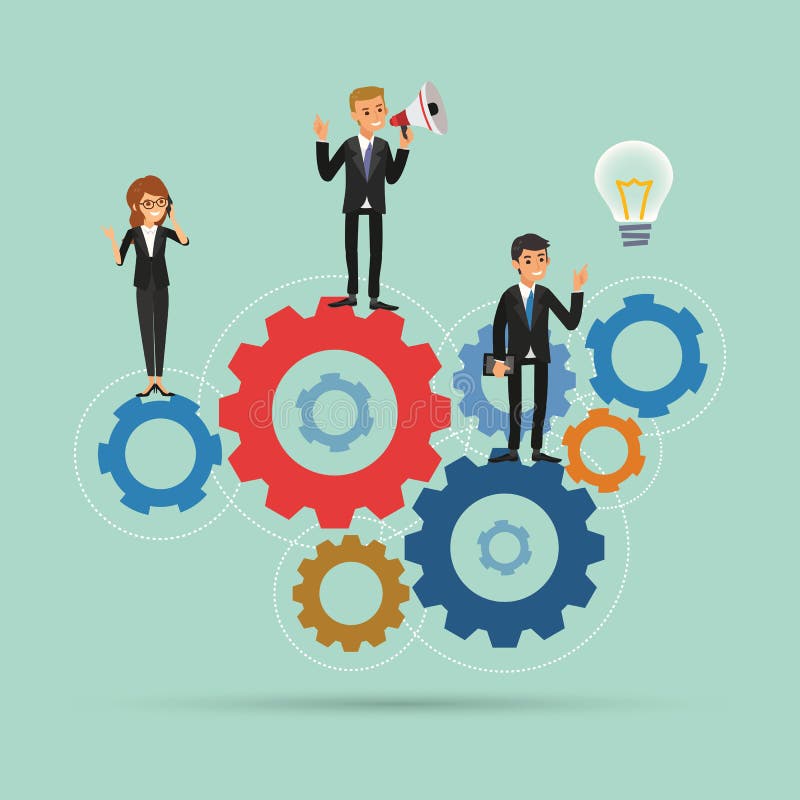 Gear system. stock illustration. Illustration of functional - 16698809