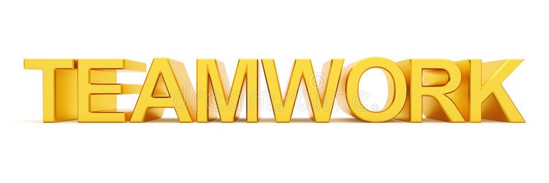 Teamwork Written with Golden Letters Stock Illustration - Illustration ...