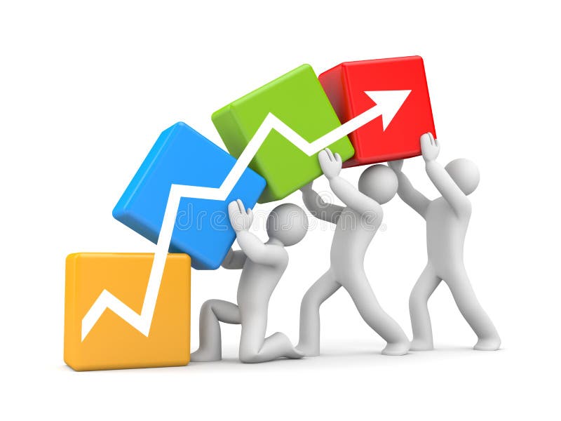 Teamwork zum Erfolg stock abbildung. Illustration von kollege - 28971848