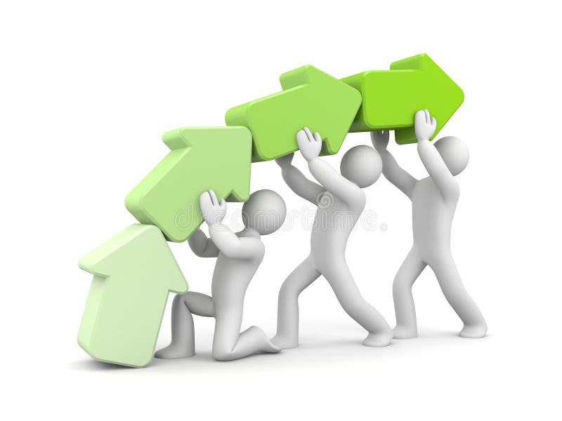 Teamarbeit stock abbildung. Illustration von schwer, leute - 36120365