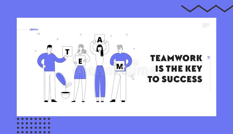 Teamworking Group Creative Project Construction Process Website Landing ...