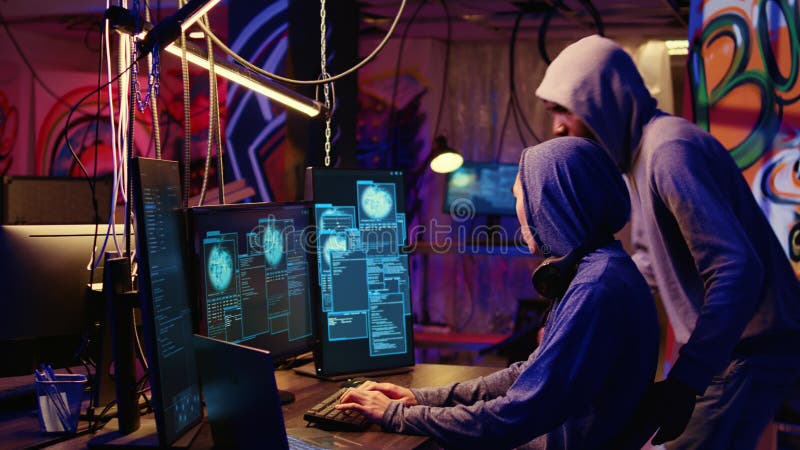 Hacker Successfully Targeting Devices Stock Video - Video of crime ...