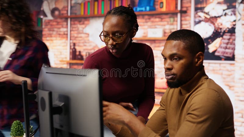 It Coworkers Programming in AI Startup Office Stock Video - Video of ...