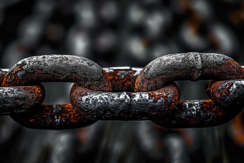 Teamworks Visual Representation Interlocked and Rusted Chains Symbolize ...