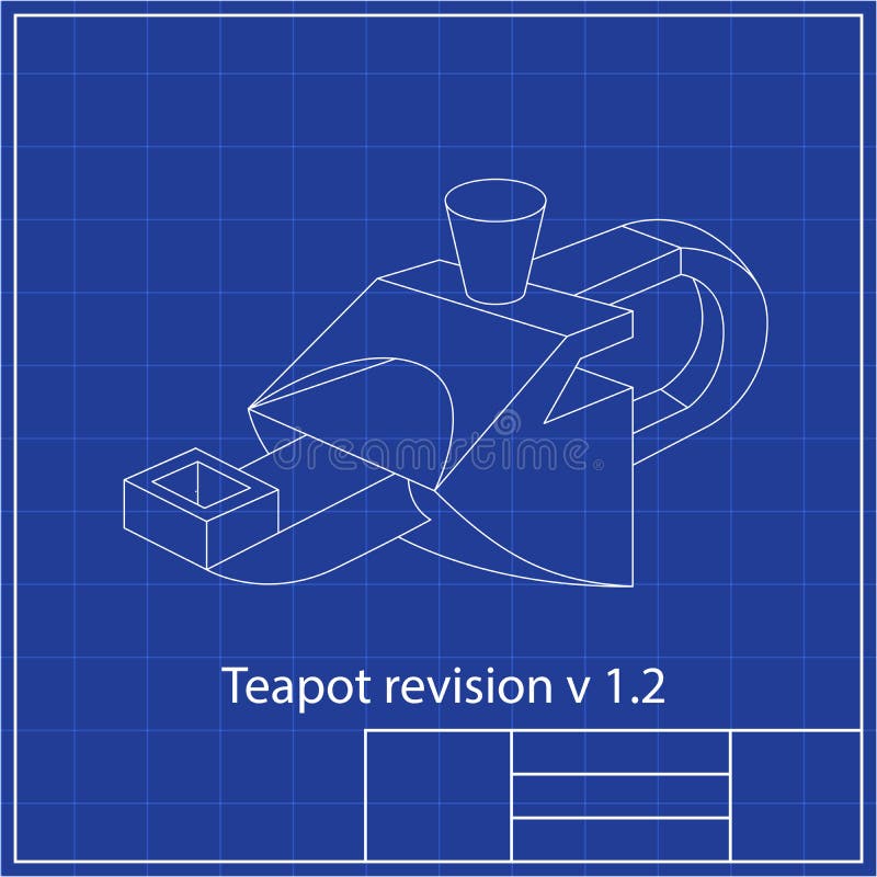 Teapot Blueprint. Blueprints. Mechanical Engineering Drawings of Teapot ...
