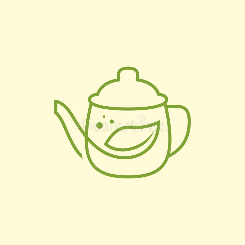 Teapot Ceramic Line Minimalist Logo Design Vector Stock Vector ...