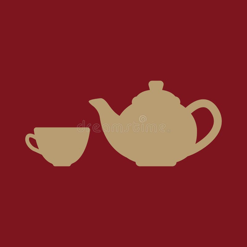 The Teapot and Cup Icon. Tea Symbol Stock Vector - Illustration of ...
