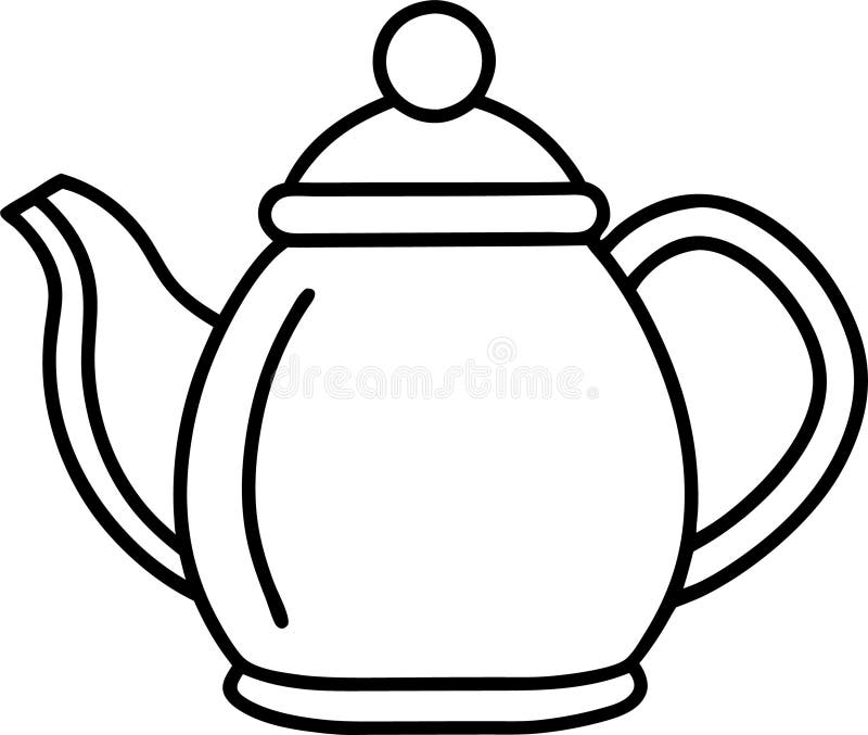 The Teapot and Cup Plate Icon Vector Illustration Set Stock ...