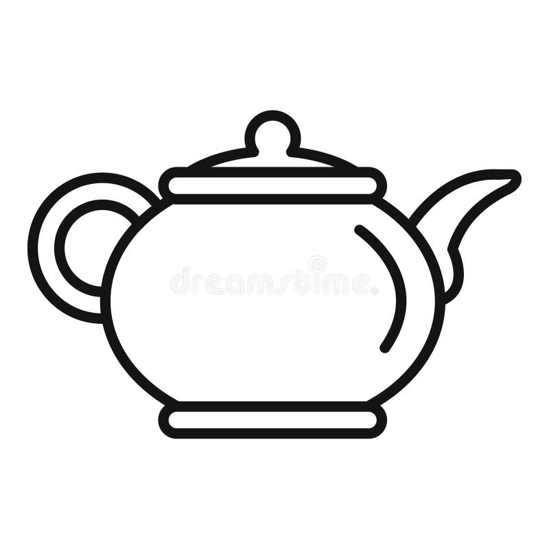 Teapot Drawing Representing Hot Beverage for Breakfast Stock ...