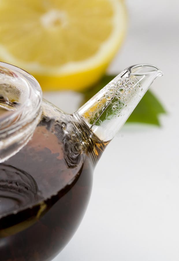 Teapot with full of tea stock image. Image of strong - 24080953