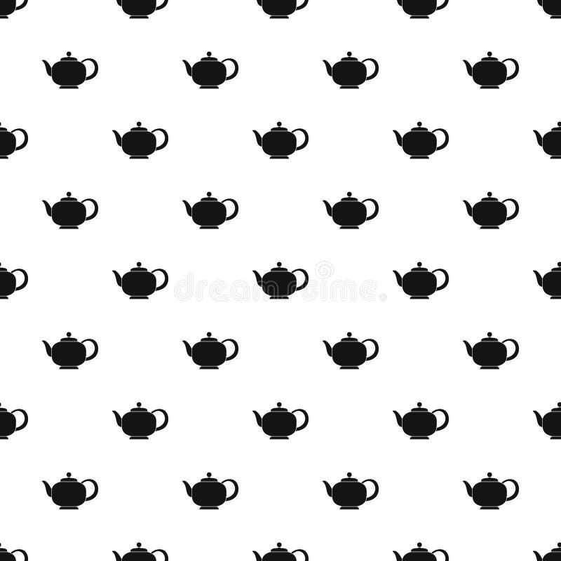 Teapot with Handle Pattern Seamless Vector Stock Vector - Illustration of repeat, ceramic: 131338268