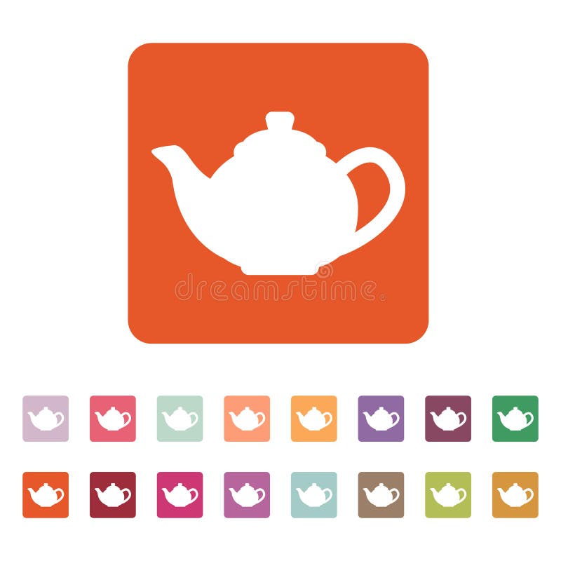 The Teapot and Cup Icon. Tea Symbol. Flat Stock Vector - Illustration ...