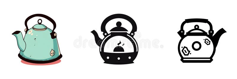 Teapot or Kettle Logo 2D AI Generated Stock Illustration - Illustration ...
