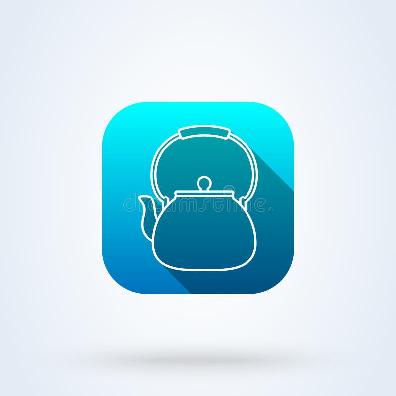 The Teapot. Line Art Tea Symbol Simple Vector Modern Icon Design ...