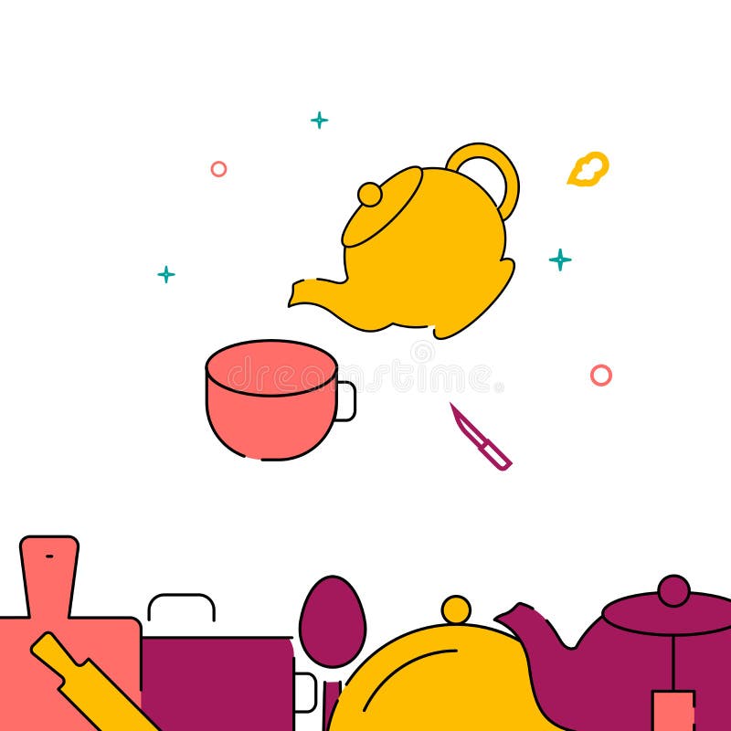 Teapot Border Stock Illustrations – 811 Teapot Border Stock ...