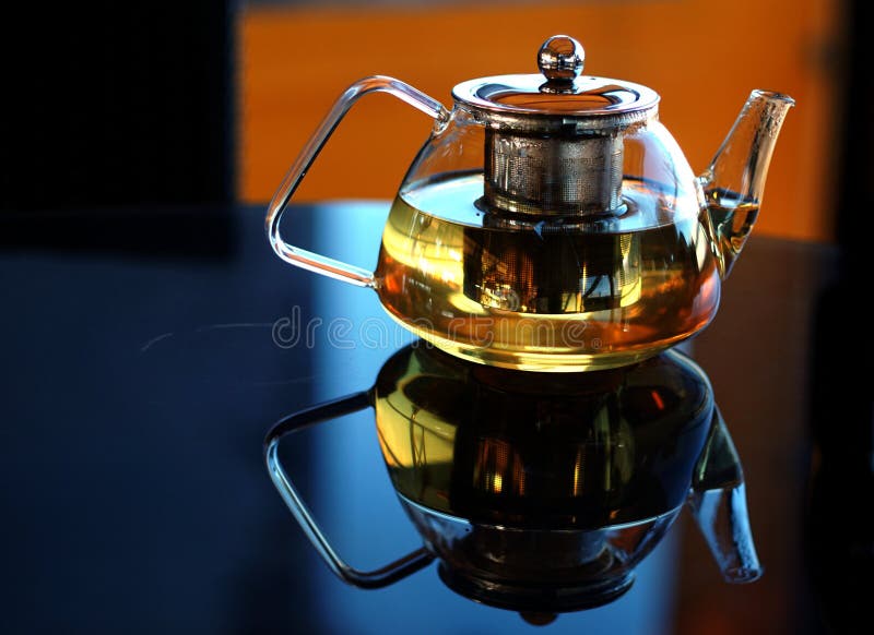Teapot & reflection stock image. Image of black - 116830231