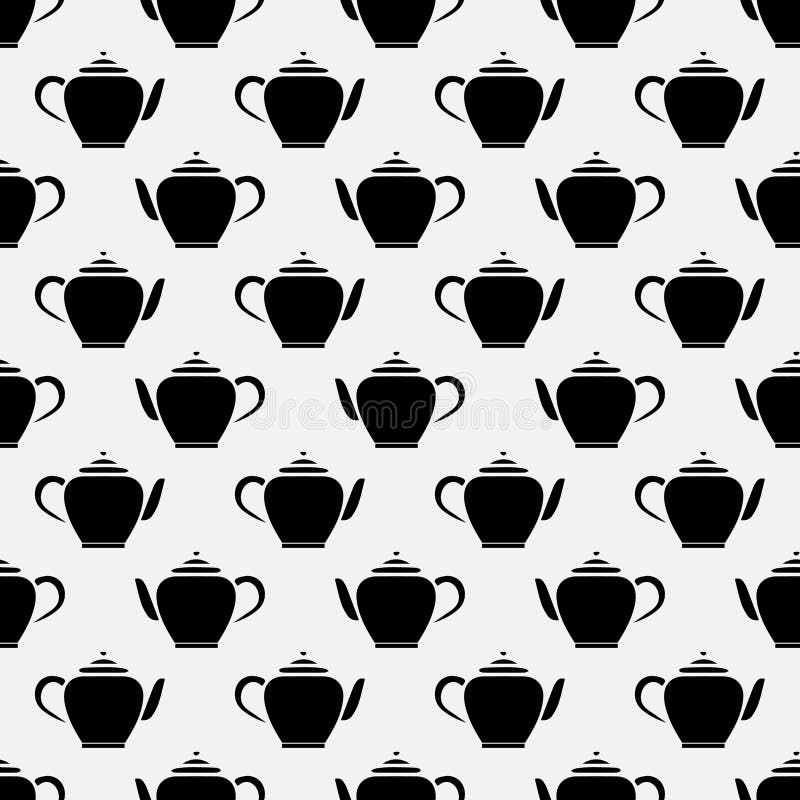 Teapot seamless pattern stock vector. Illustration of cooking - 318963043