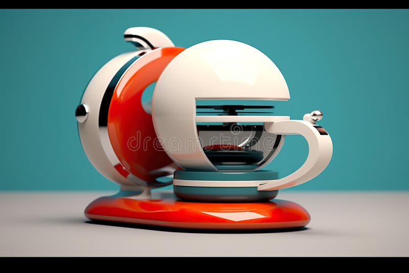 A Teapot Shaped Like a Robot on a Stand. Generative AI Image. Stock ...