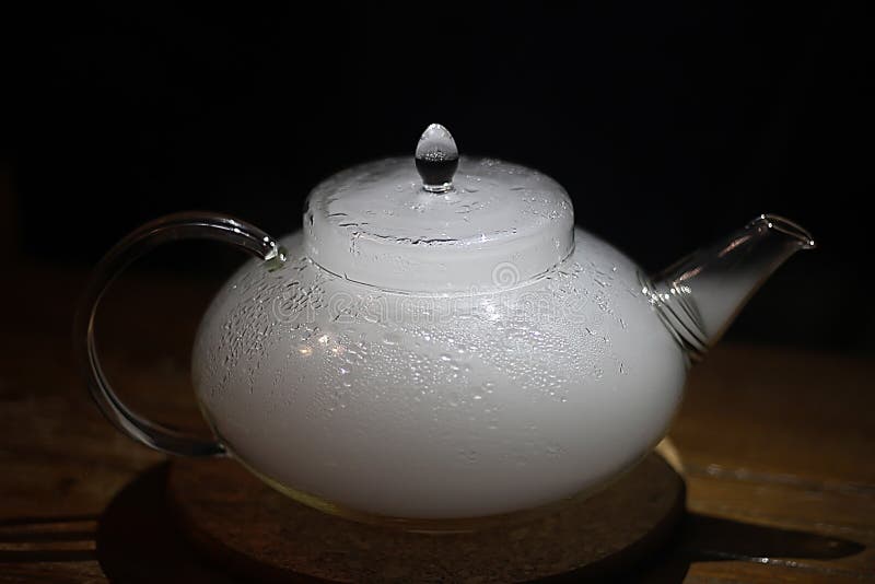 Teapot with smoke. stock photo. Image of water, smoke - 76629346