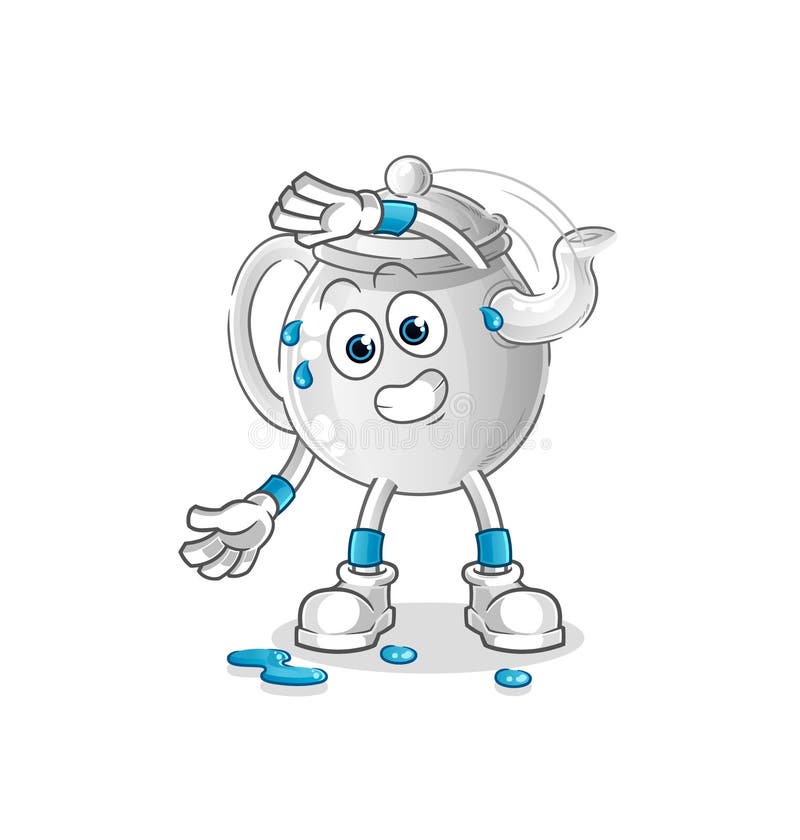 Teapot Stretching Character. Cartoon Mascot Vector Stock Vector ...