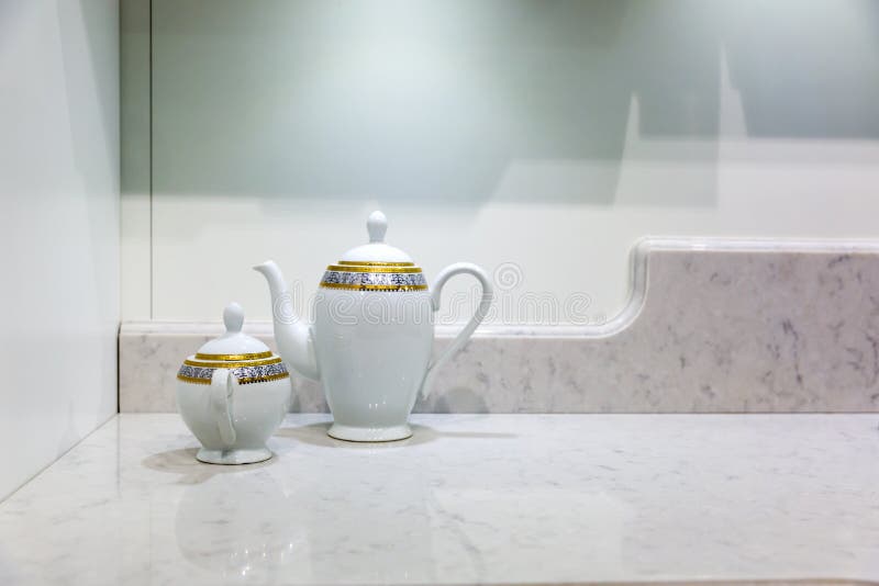 Teapot and sugar basin stock photo. Image of drink, eating - 53863642