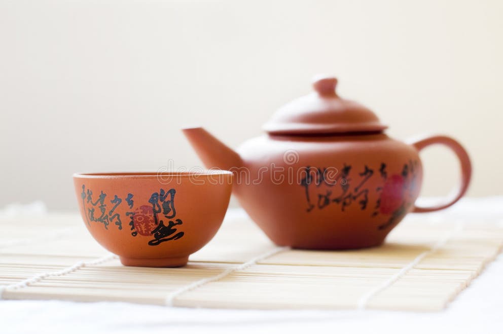 Teapot and teacup stock image. Image of artistic, buddhism - 15042557