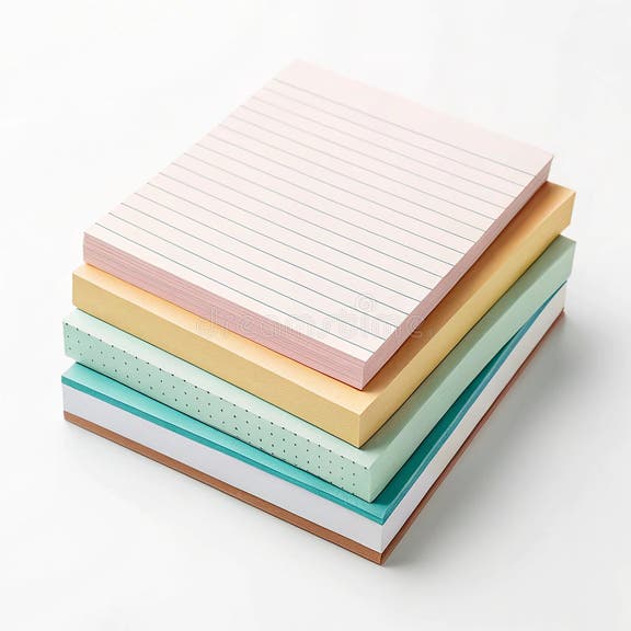 Tear-away Memo Pad Stack Isolated on White Stock Illustration ...