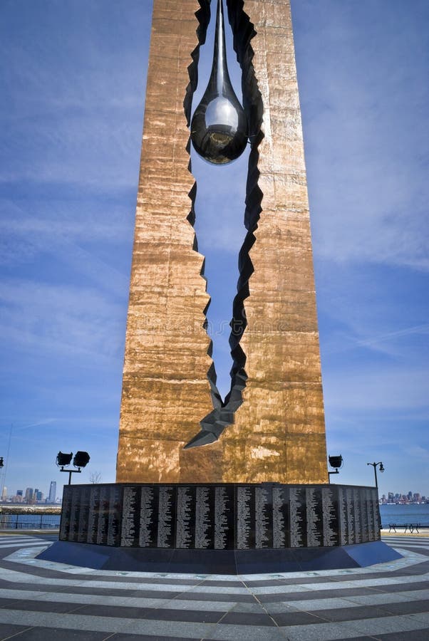 Tear Drop Memorial Bayonne editorial stock image. Image of monument ...
