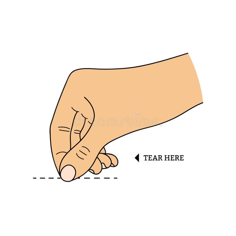Tear Here Sign Stock Illustrations – 72 Tear Here Sign Stock ...