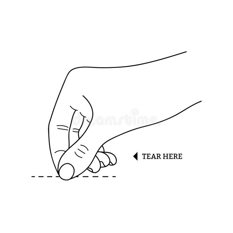 Tear Here Sign Stock Illustrations – 71 Tear Here Sign Stock ...