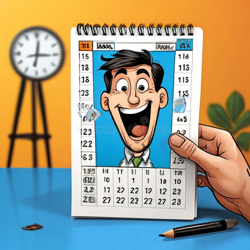 A Tear Off Calendar with Humorous and Relatable Comic Strips Fo Stock ...