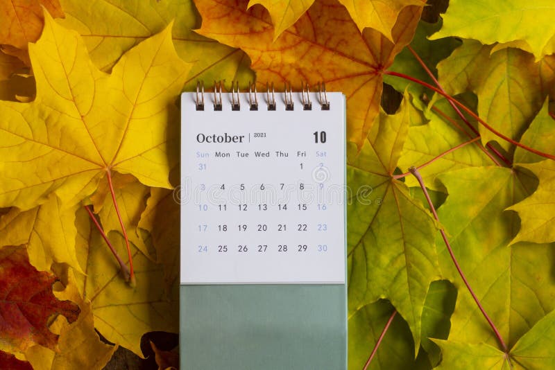 Tear-off Calendar for October 2021. Desktop Calendar for Planning and ...