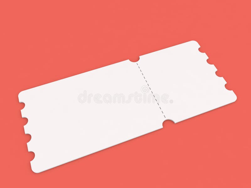 Tear-off Cinema or Theatre Ticket Vector Template Illustration. Concert ...