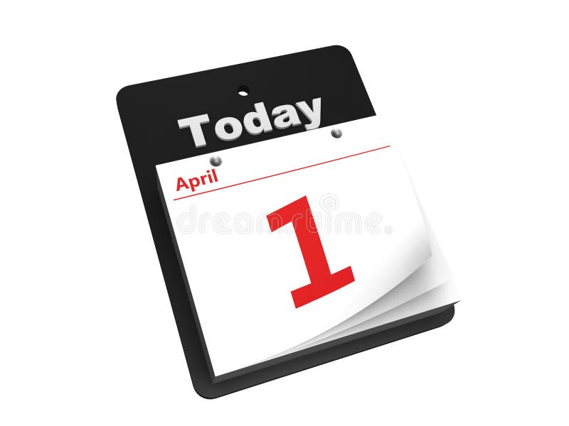 Today is the day calendar stock illustration. Illustration of text ...
