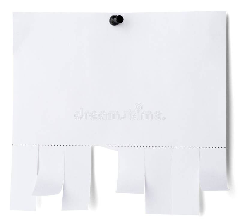 Tear Off Paper Notice with Shadow on Wall Stock Photo - Image of ...