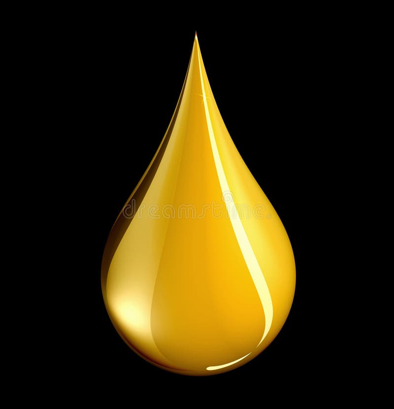 Tear Shaped Gold Drop - with Clipping Path Stock Illustration ...