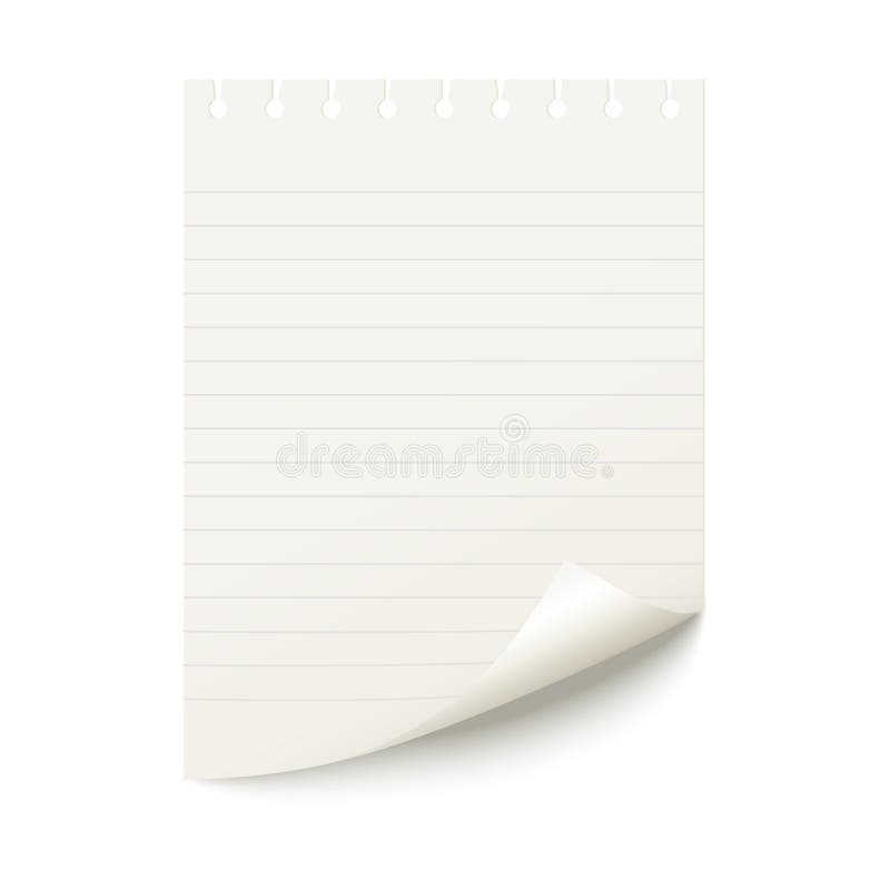 Tear Sheet From A Notebook Line Stock Vector - Illustration of message ...