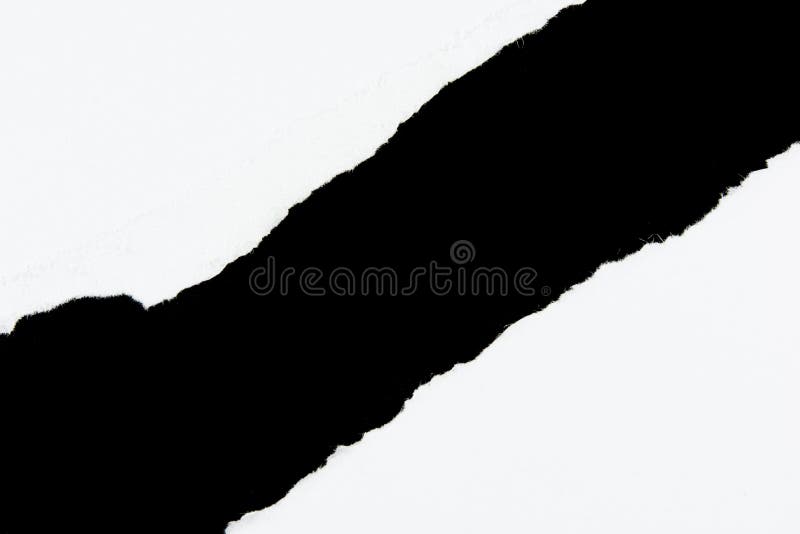 Black and White Paper Tear stock photo. Image of damaged - 7331094