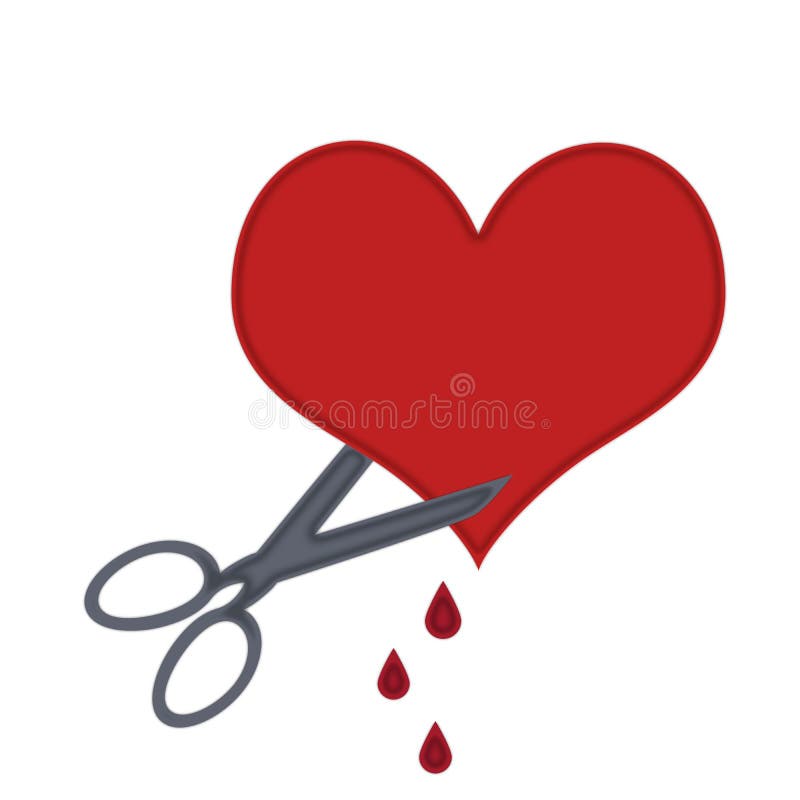 Tear your heart open stock illustration. Illustration of pain - 20021627
