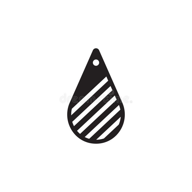 Teardrop Earring Icon Design Template Vector Isolated Stock ...