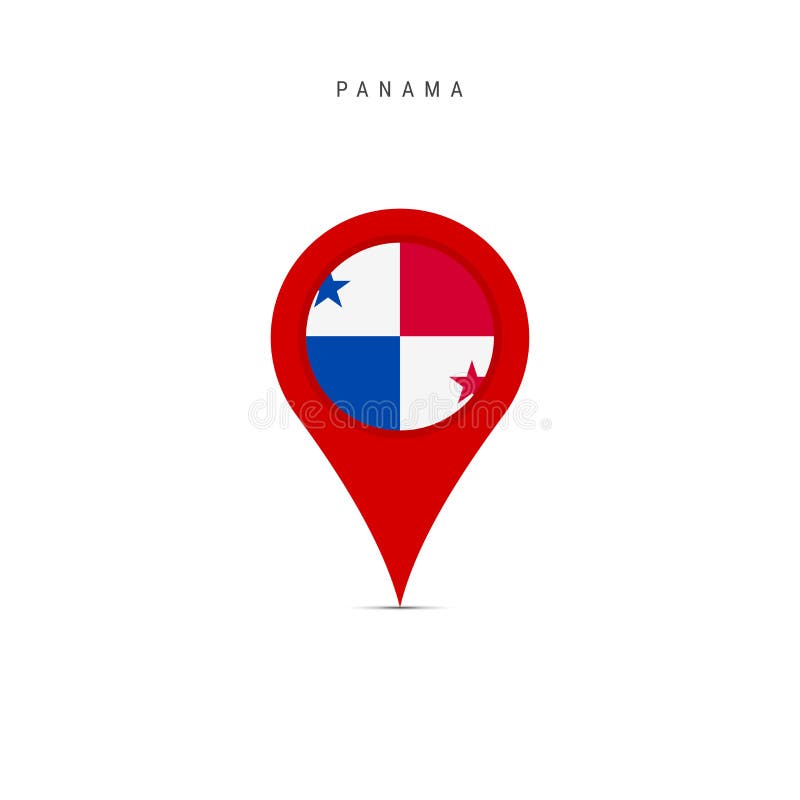 Map of Panama with a Map Marker and a Recycle Sign Stock Illustration ...