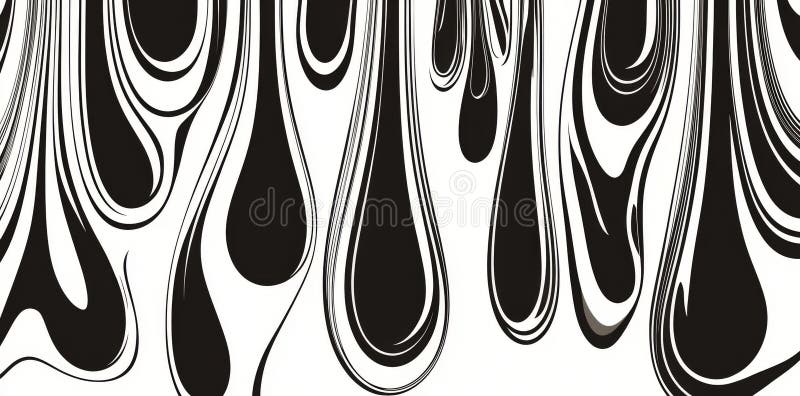 Teardrop Pattern in Black and White Seamless Repeat Pattern for ...